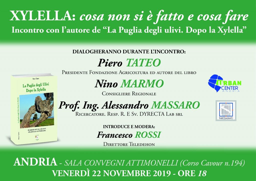 Xylella: cosa non si è fatto e cosa fare – Dyrecta Lab